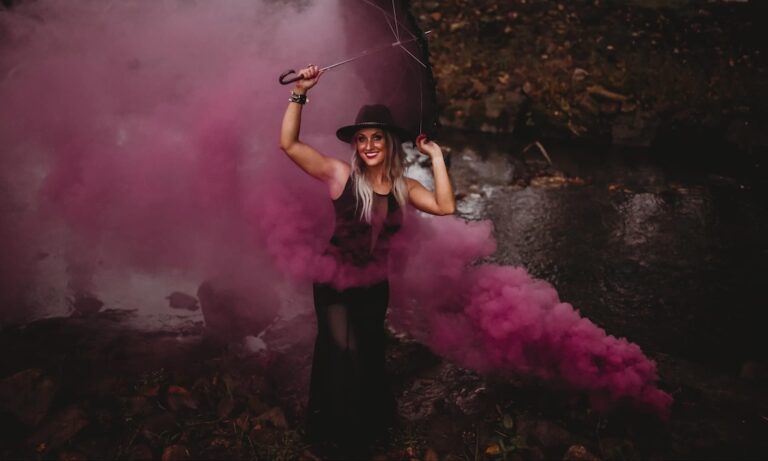 How To Do a Halloween Smoke Bomb Photoshoot (+ Smoking Pumpkin!) - Gina ...